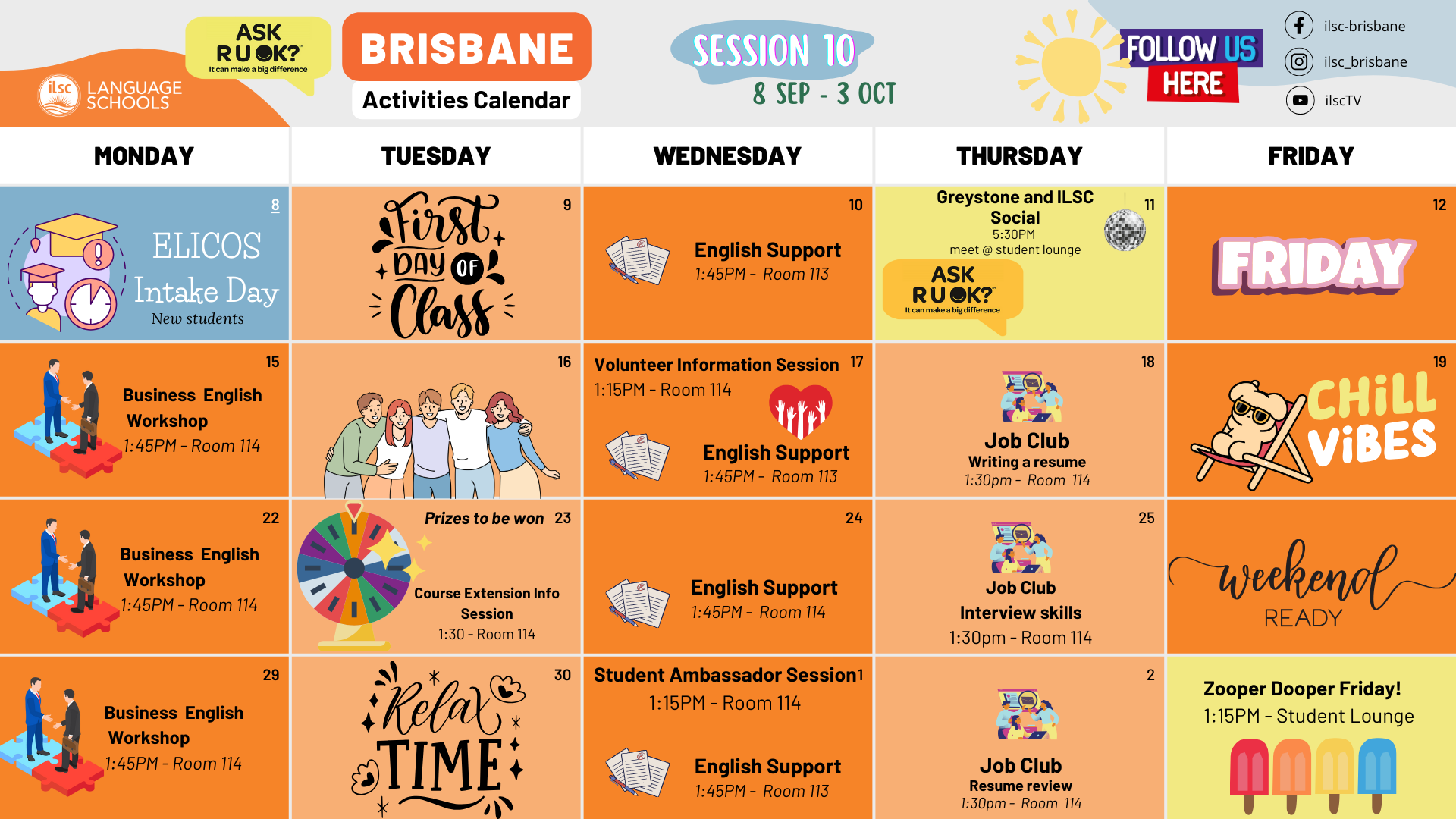 ILSC Australia Current Activities Calendars